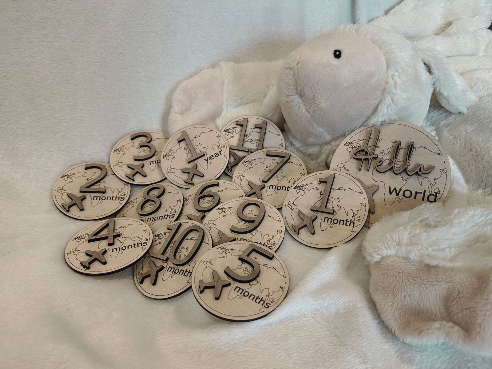 Baby Travel Monthly Milestone Rounds | Monthly Milestone Sign | Photo ...