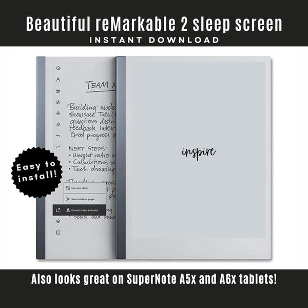 Paper Remarkable 2 Sleep Screen - Etsy