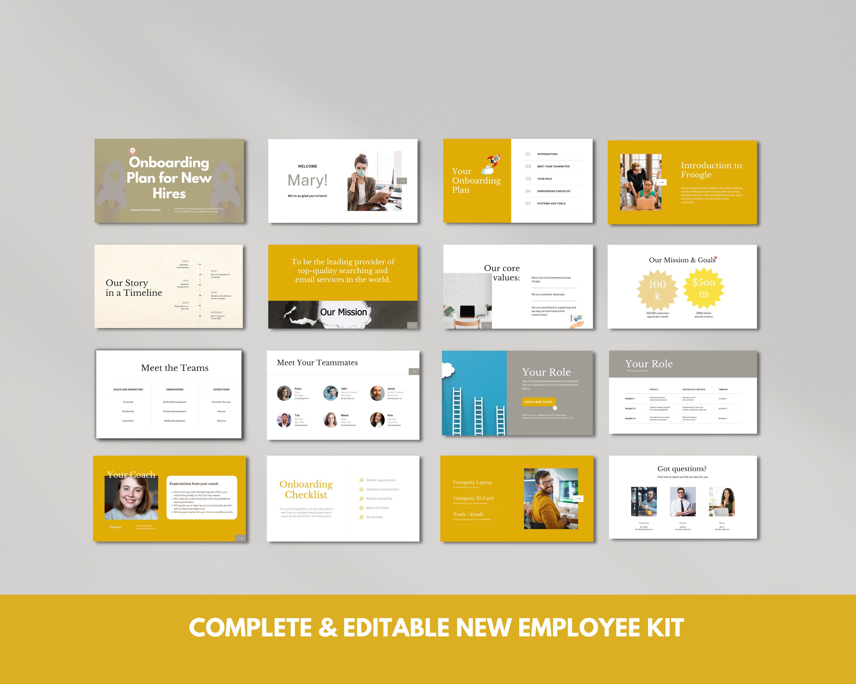 Employee Welcome Package Hire Kit Onboarding Canva Template Editable Handbook Guide Kit Business ...