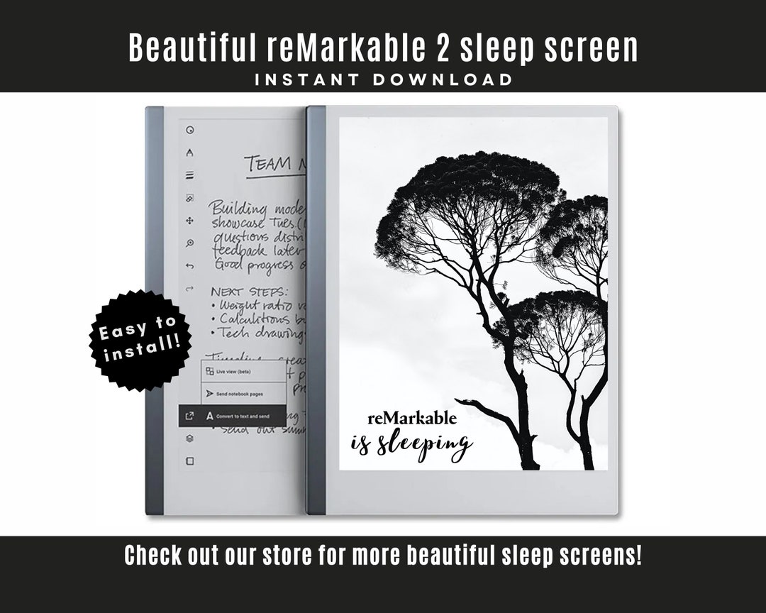 Remarkable 2 Sleep / Suspend Screen: Zen Tall Trees Cloud Sky ...