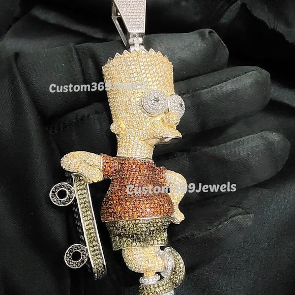 Gold Bart Simpson Pendant - Etsy
