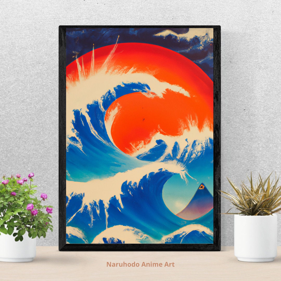 Japanese Vintage Tsunami Printable Art - Etsy