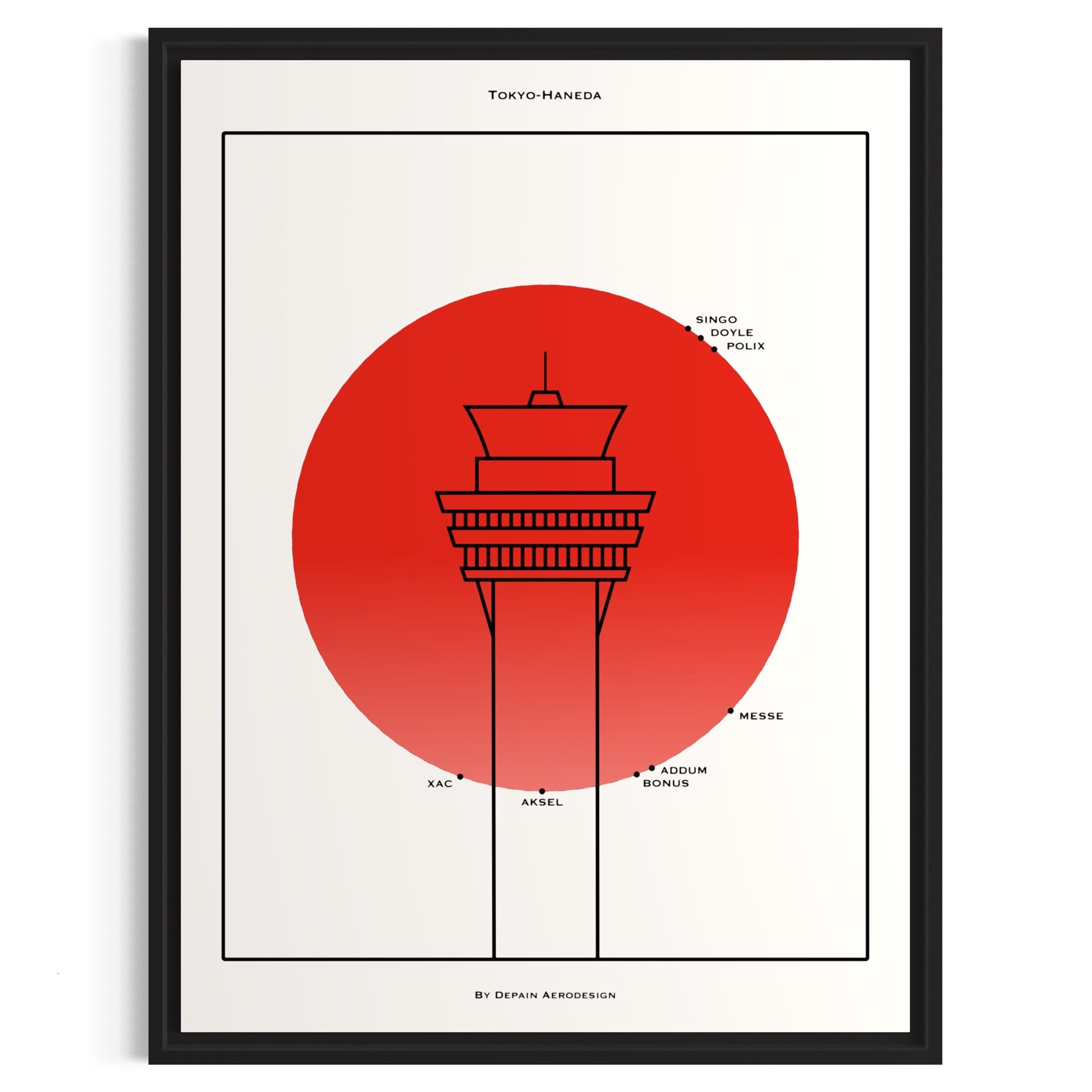 Tokyo-haneda Airport Poster Control Tower - Etsy