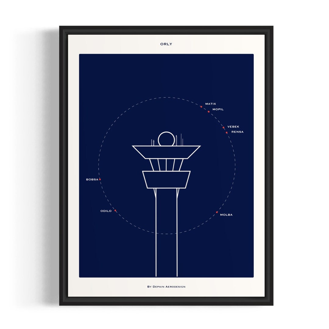 Paris-orly Airport Poster Control Tower - Etsy