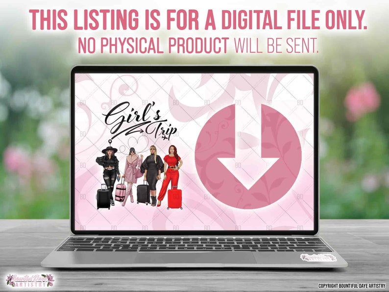 Girl's Trip, PNG Artwork, Lady Boss Clipart, Girl Boss PNG, Girl ...