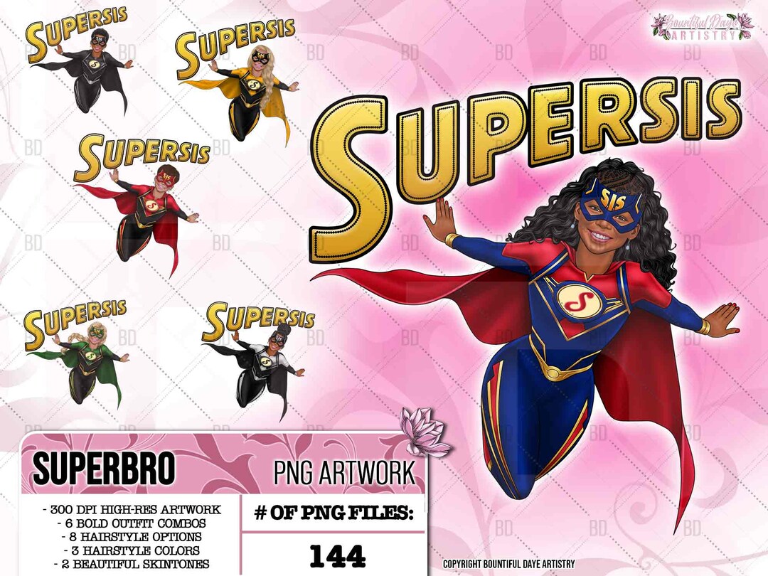Super Sis, Superssis, Sister Clipart, Daughter Clipart, Teen Clipart ...