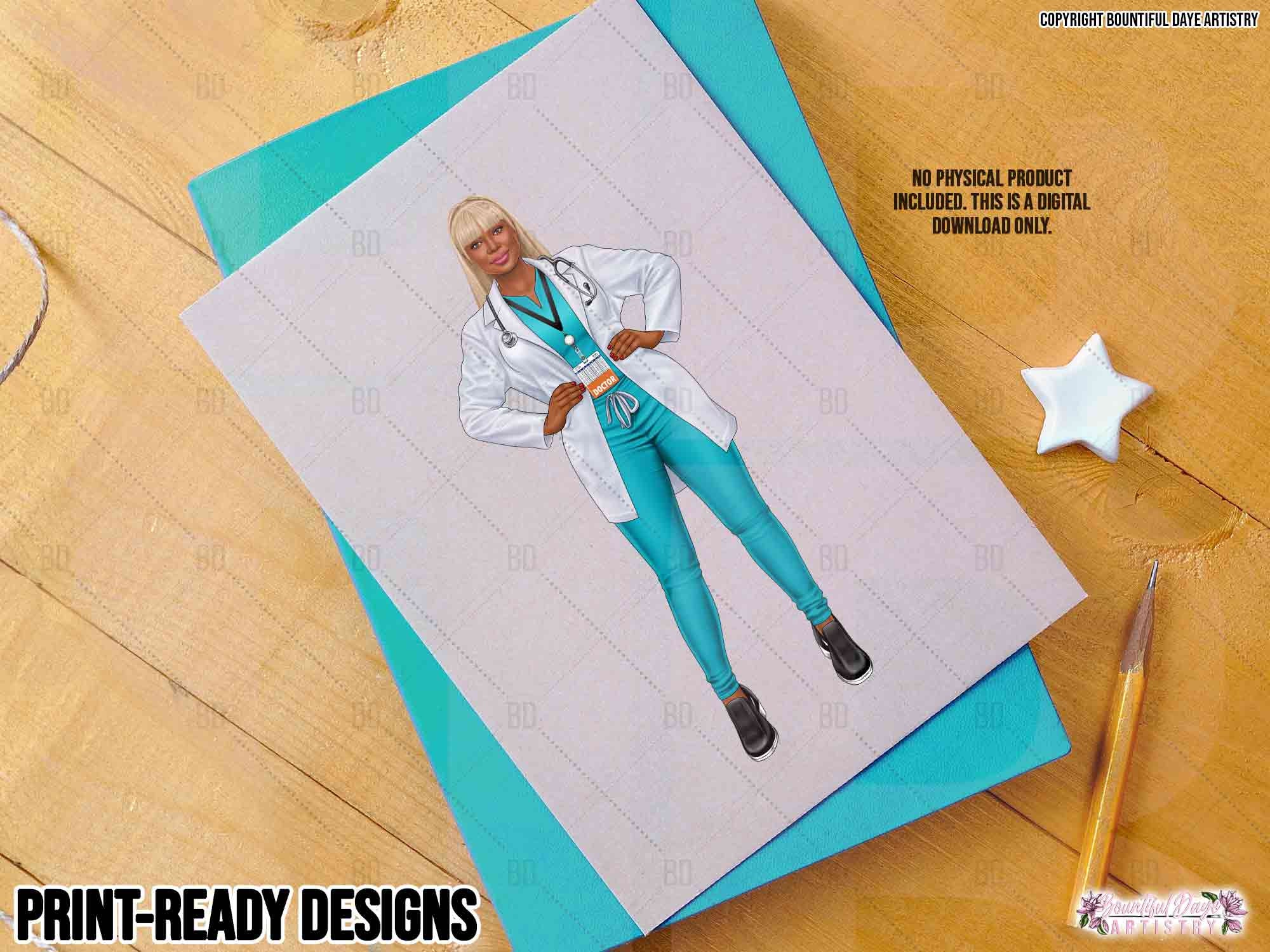 Doctor, RN, EMT Girl Fashion Clipart, Boss Fashion Clipart, Fashion ...