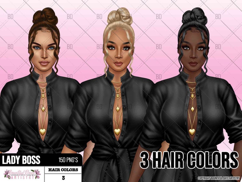 Lady Boss Clipart, Boss Fashion Clipart, Fashion Girl Clipart, Boss ...