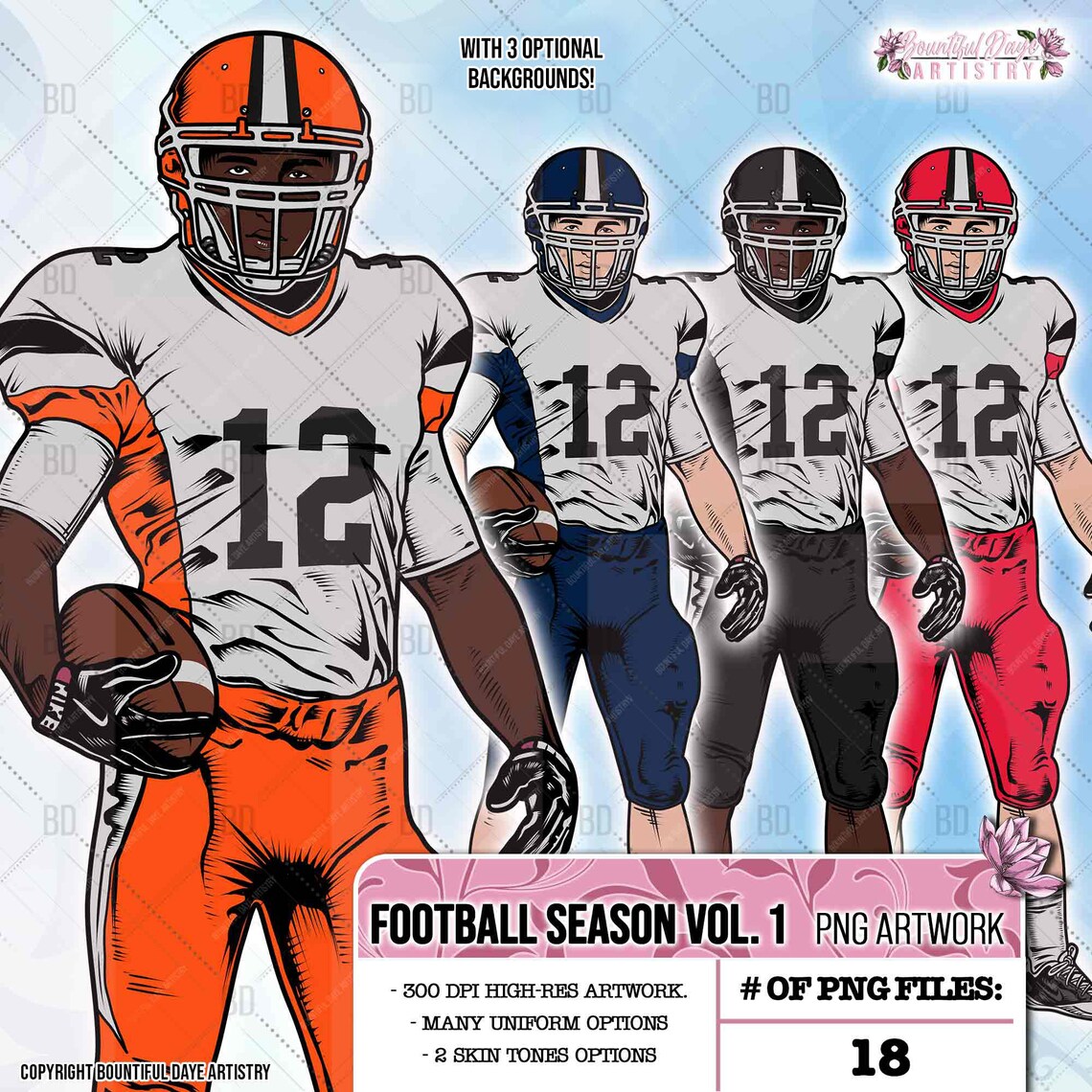 Football Clipart, Sports Clipart, Football Player PNG, Football Season ...