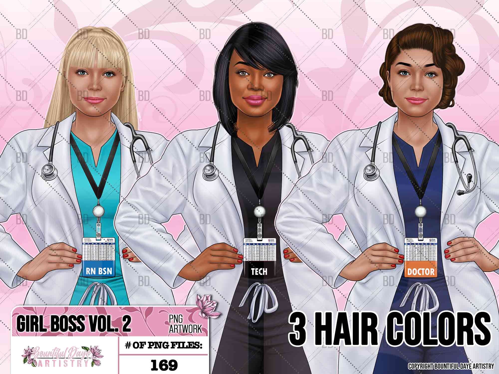 Doctor, RN, EMT Girl Fashion Clipart, Boss Fashion Clipart, Fashion ...