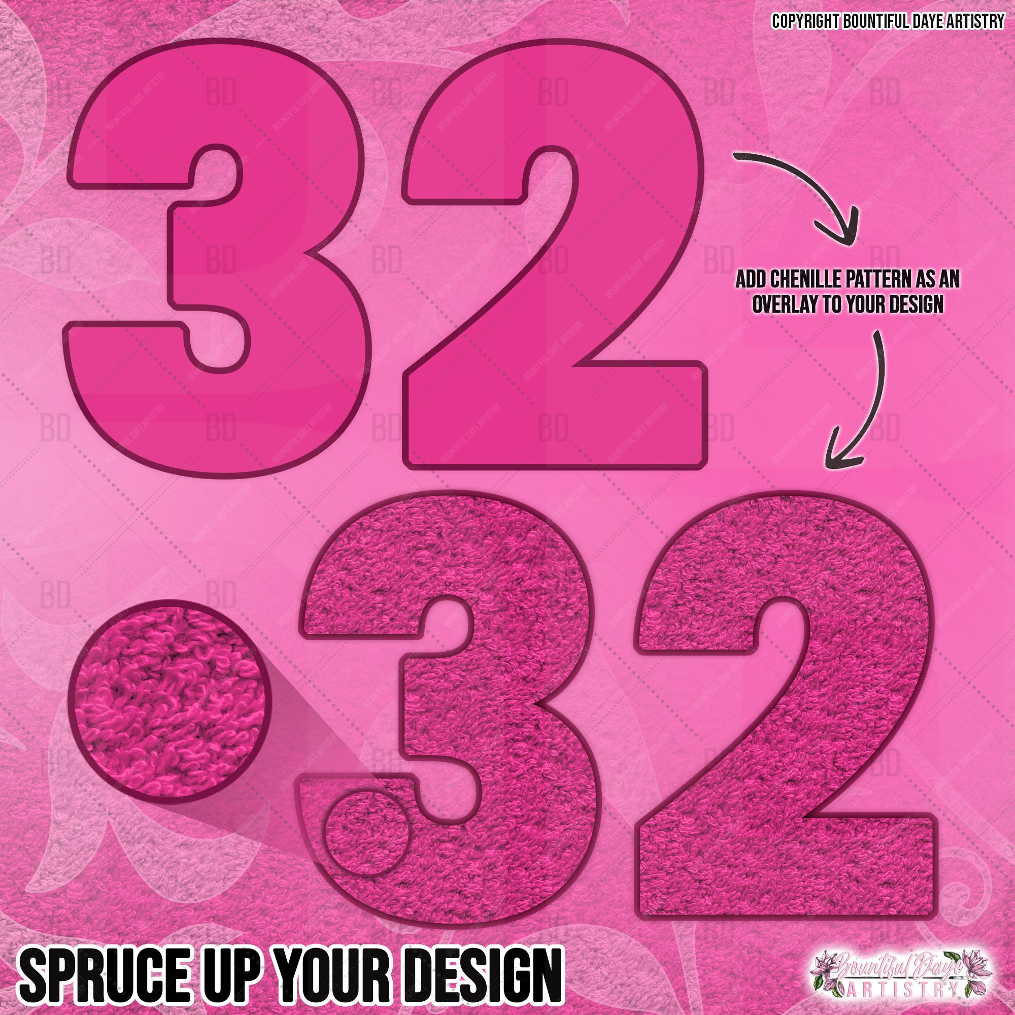 100 Color Seamless Chenille Digital Repeat Pattern - Fabric Patterns ...