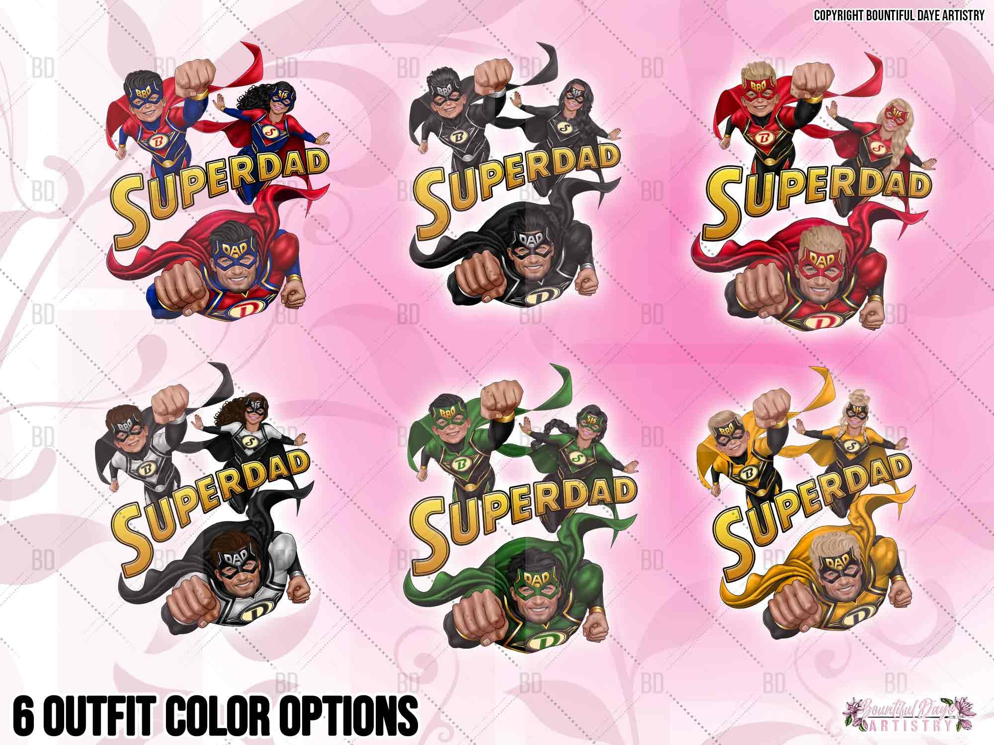 Super Dad, Superhero, Father's Day Clipart, Father Son Clipart, Dad ...