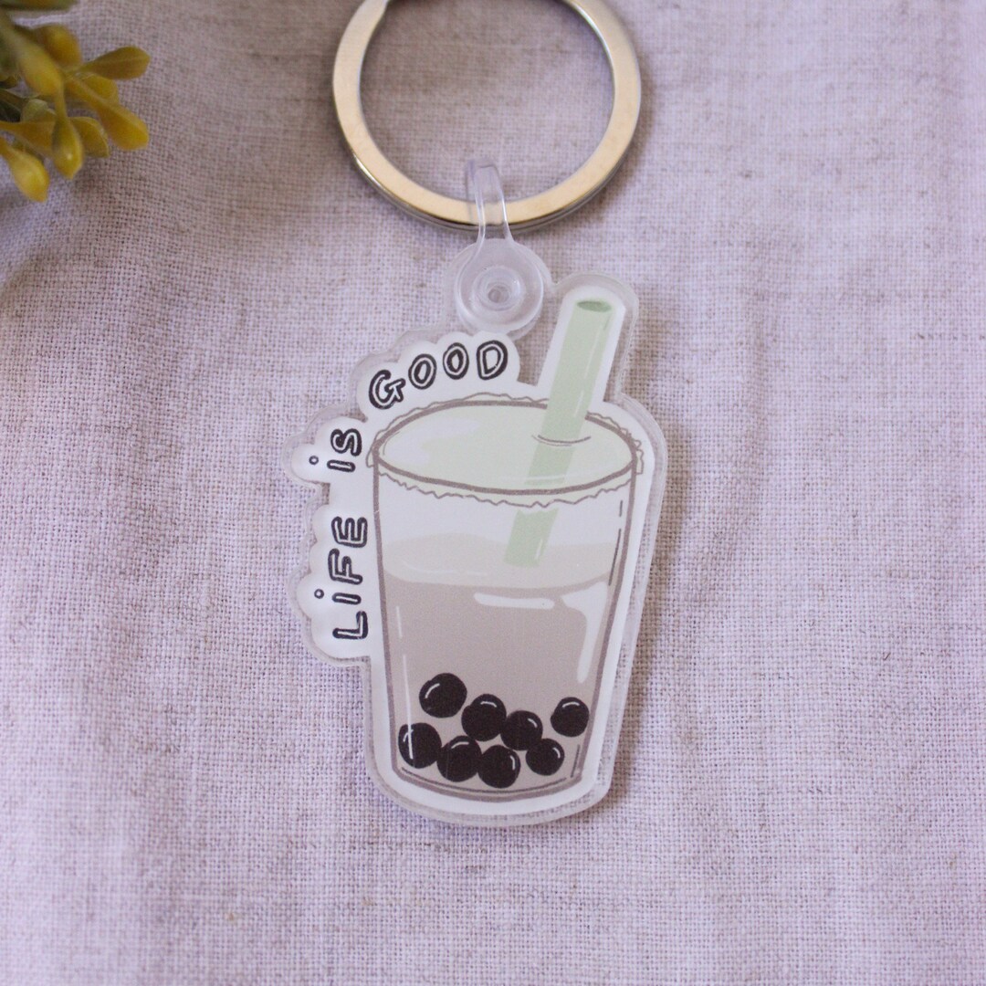 Boba Keychain | Bubble Tea Acrylic Keychain | Unique Gift Idea | Cute ...