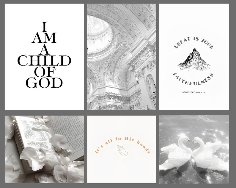 80 PCS Christian Collage Kit Aesthetic Digital Download - Etsy