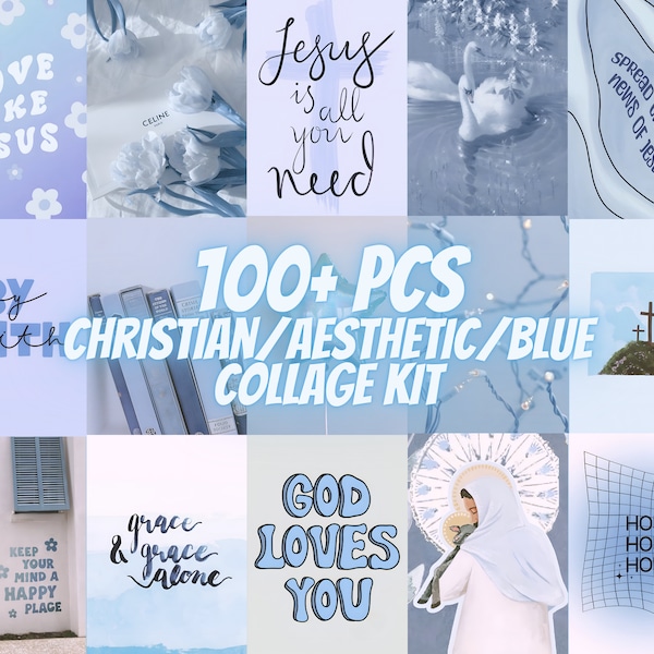 Blue Collage Kit - Etsy