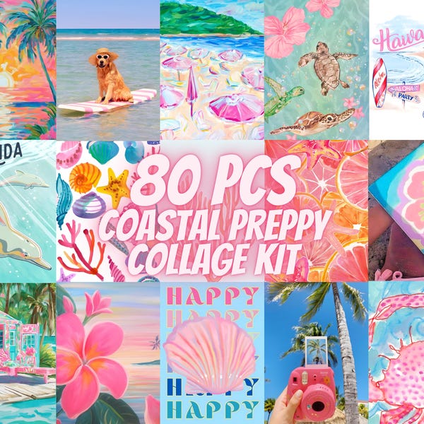 Preppy Wall Collage - Etsy