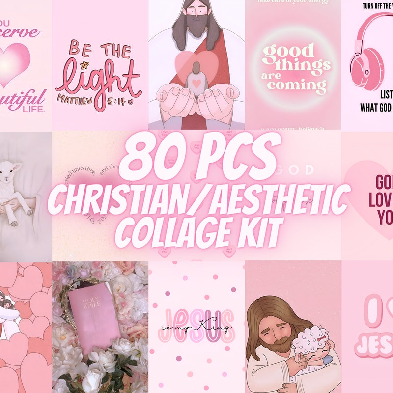 Pink Collage Kit - Etsy