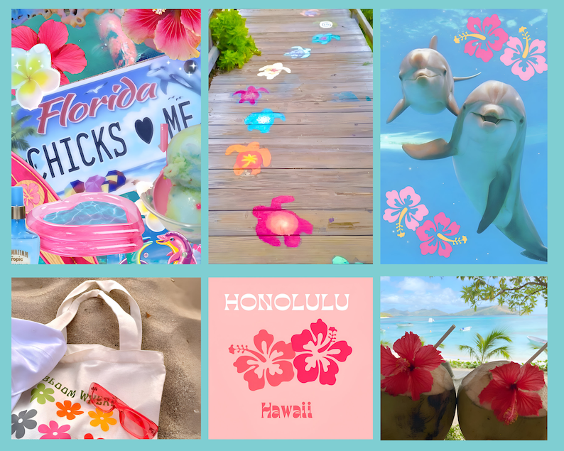 80 PCS Coconut Girl Aesthetic Wall Collage Kit Summer Beach - Etsy