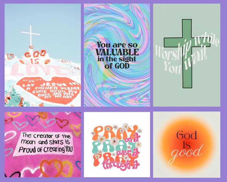 80 PCS Christian Collage Kit Aesthetic Digital Download - Etsy
