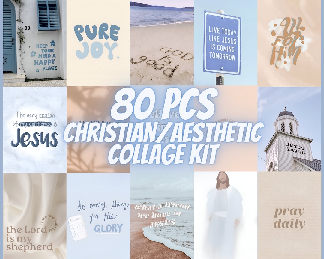 Christian Collage Kit, 80 PCS Faith Decor (digital Download - Etsy