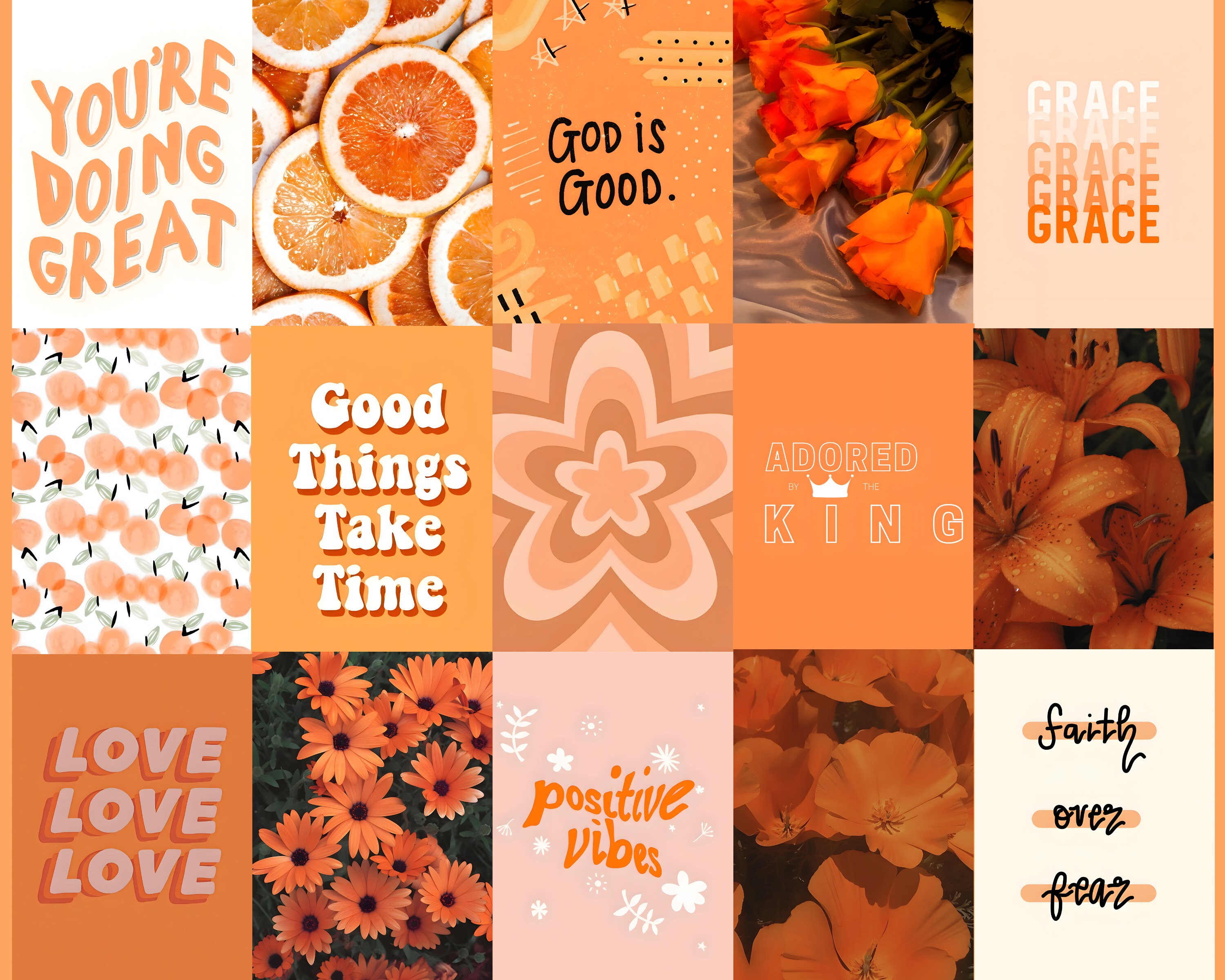 100 CHRISTIAN COLLAGE KIT Orange Collage Kit Christian Posters ...