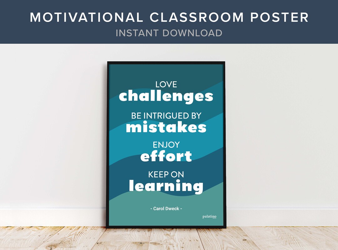 Motivational Poster for the Classroom, Growth Mindset Quote, INSTANT ...
