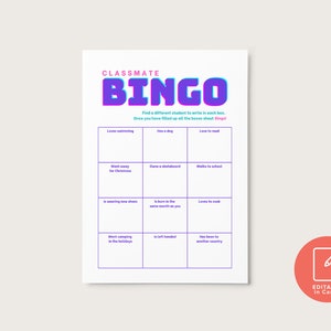 First Week of School Games, Classroom Bingo & Guess Who, INSTANT ...