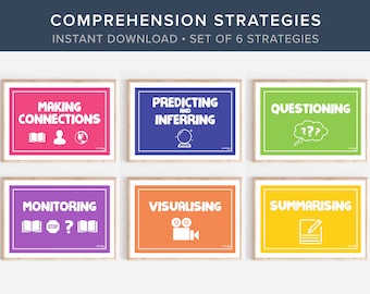 Reading Comprehension Strategies Posters - Etsy