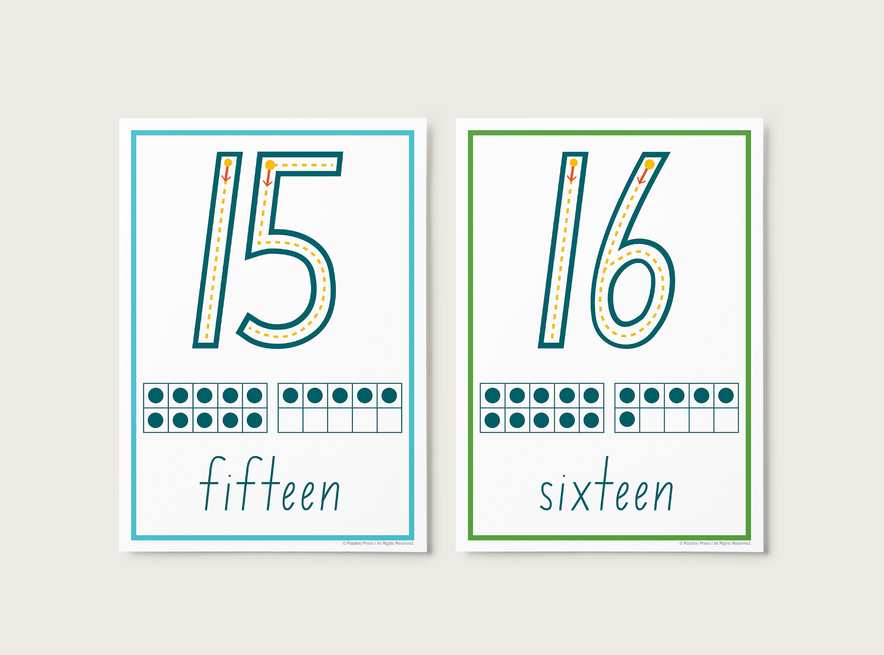 Ten Frame Number Posters, Foundation Font, INSTANT DOWNLOAD - Etsy