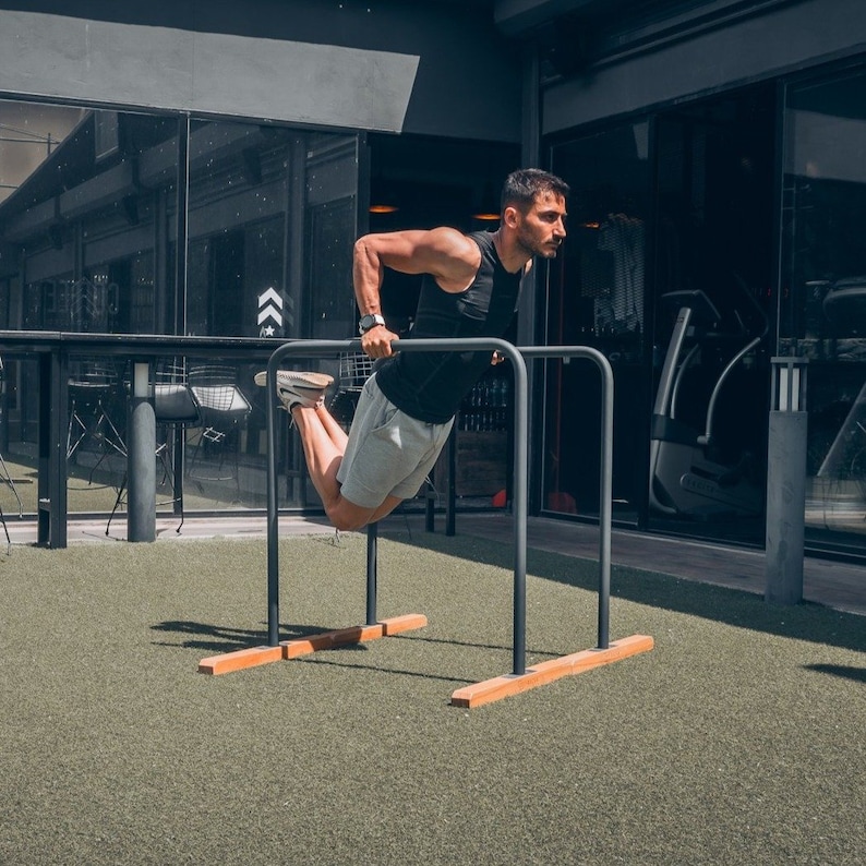 Parallette 100 Parallel Bars Pull up Dips Home Fitness Calisthenics ...