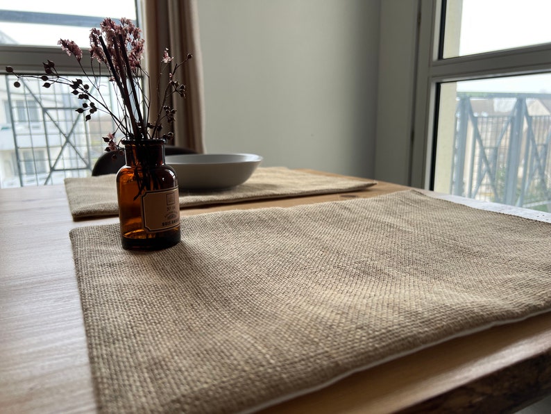 Ecological/eco Friendly Natural Jute Placemats With Fringes for ...