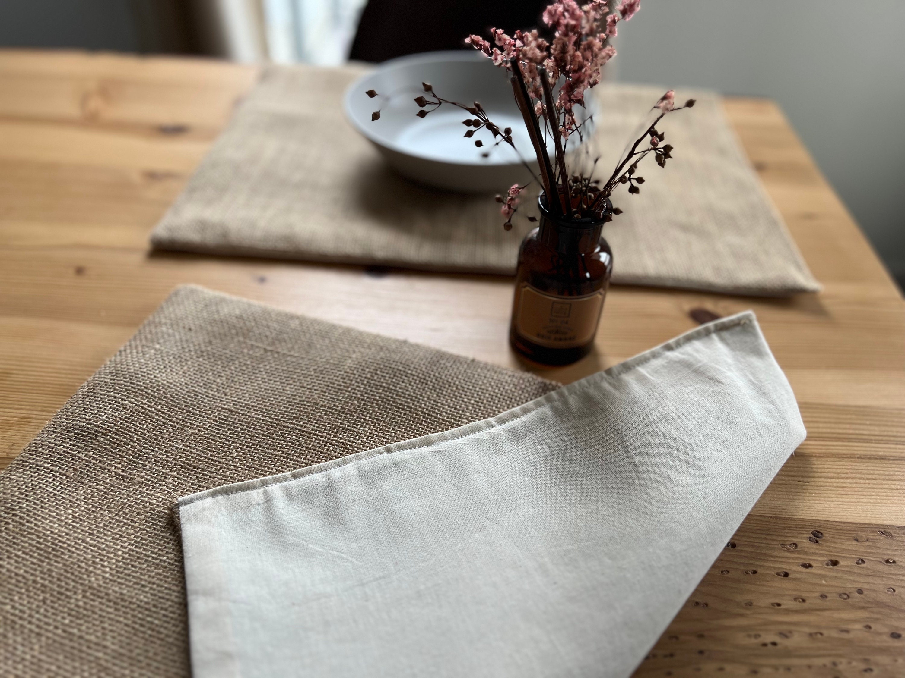 Ecological/eco Friendly Natural Jute Placemats With Fringes for ...