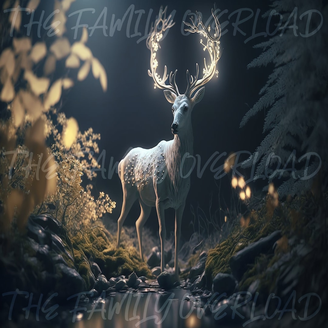 Deer, Stag, Deer Art, Digital Download, Mythical Creatures, Home Decor ...