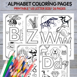 26 Printable Alphabet Coloring Pages Worksheets for Kids, Alphabet ...