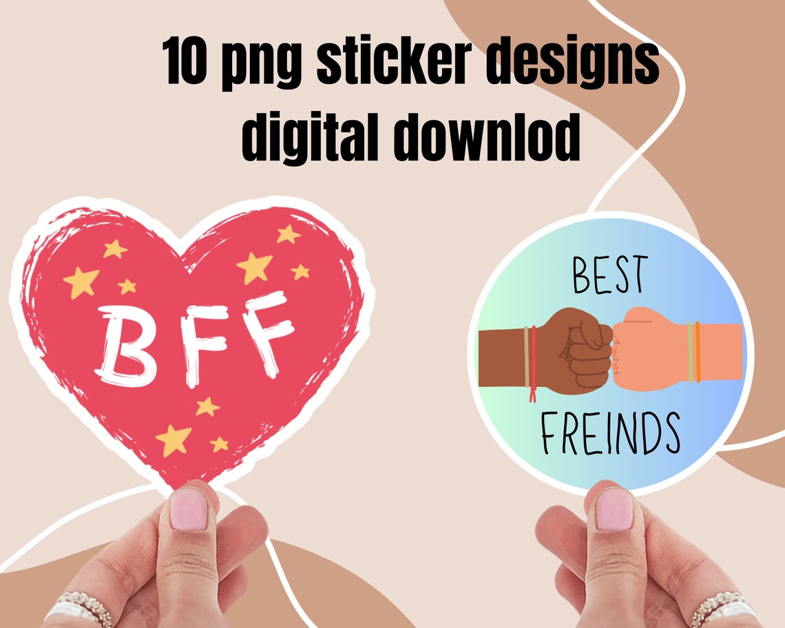 Happy Friendship Day Sticker Bundle Printable (Download Now) - Etsy