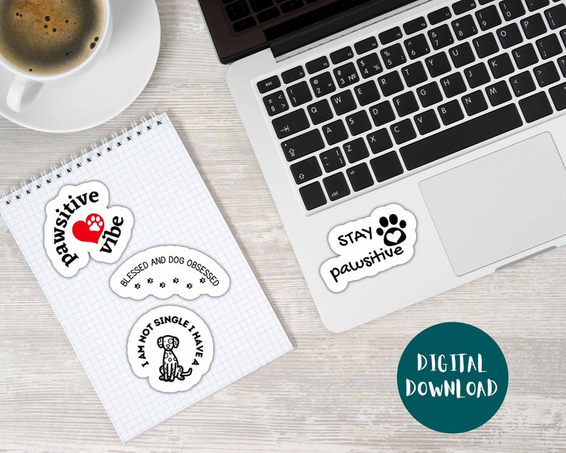 Printable Dog Lover Stickers Pack Png, Digital Download Printable Png ...