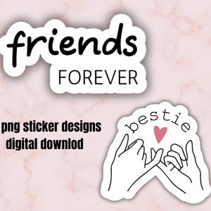 Happy Friendship Day Sticker Bundle, Printable Sticker Bundle PNG ...