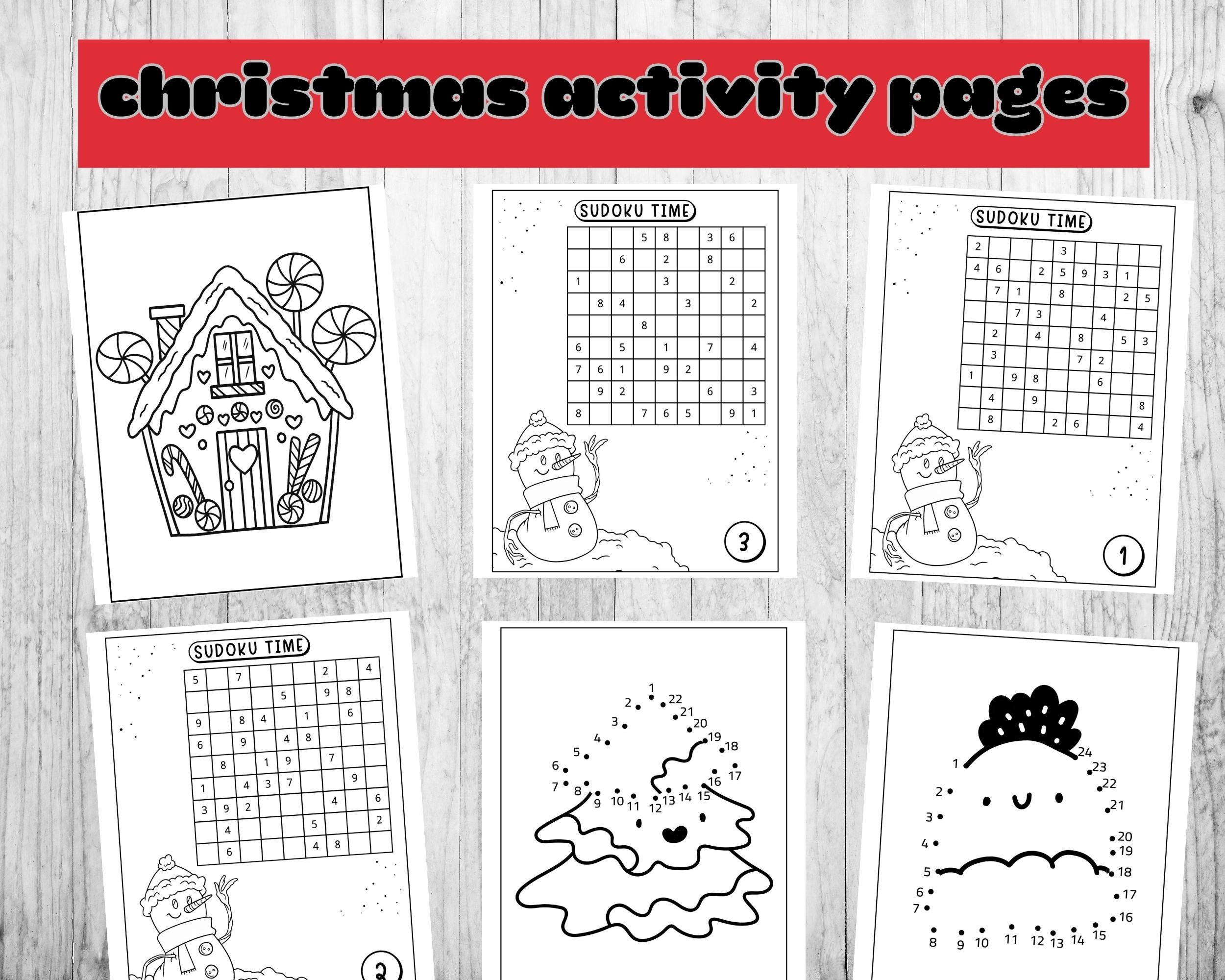 Christmas Activity Pages - Etsy