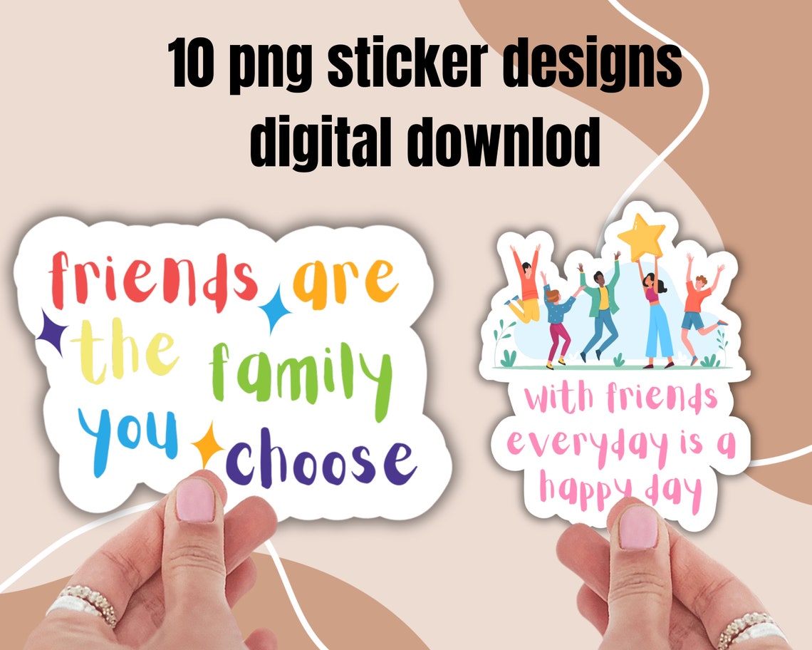 Happy Friendship Day Sticker Bundle Printable (Download Now) - Etsy