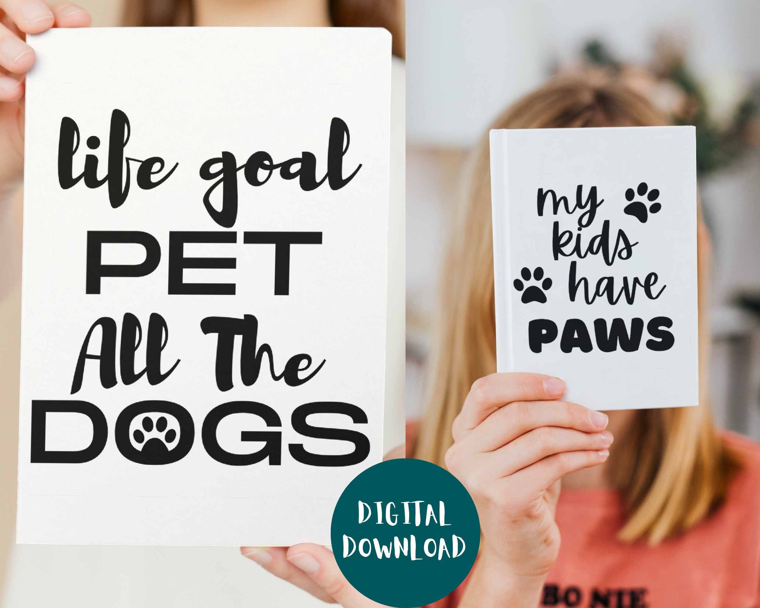 Printable Dog Lover Stickers Pack Png, Digital Download Printable Png ...