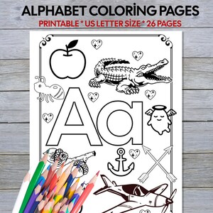 26 Printable Alphabet Coloring Pages Worksheets for Kids, Alphabet ...