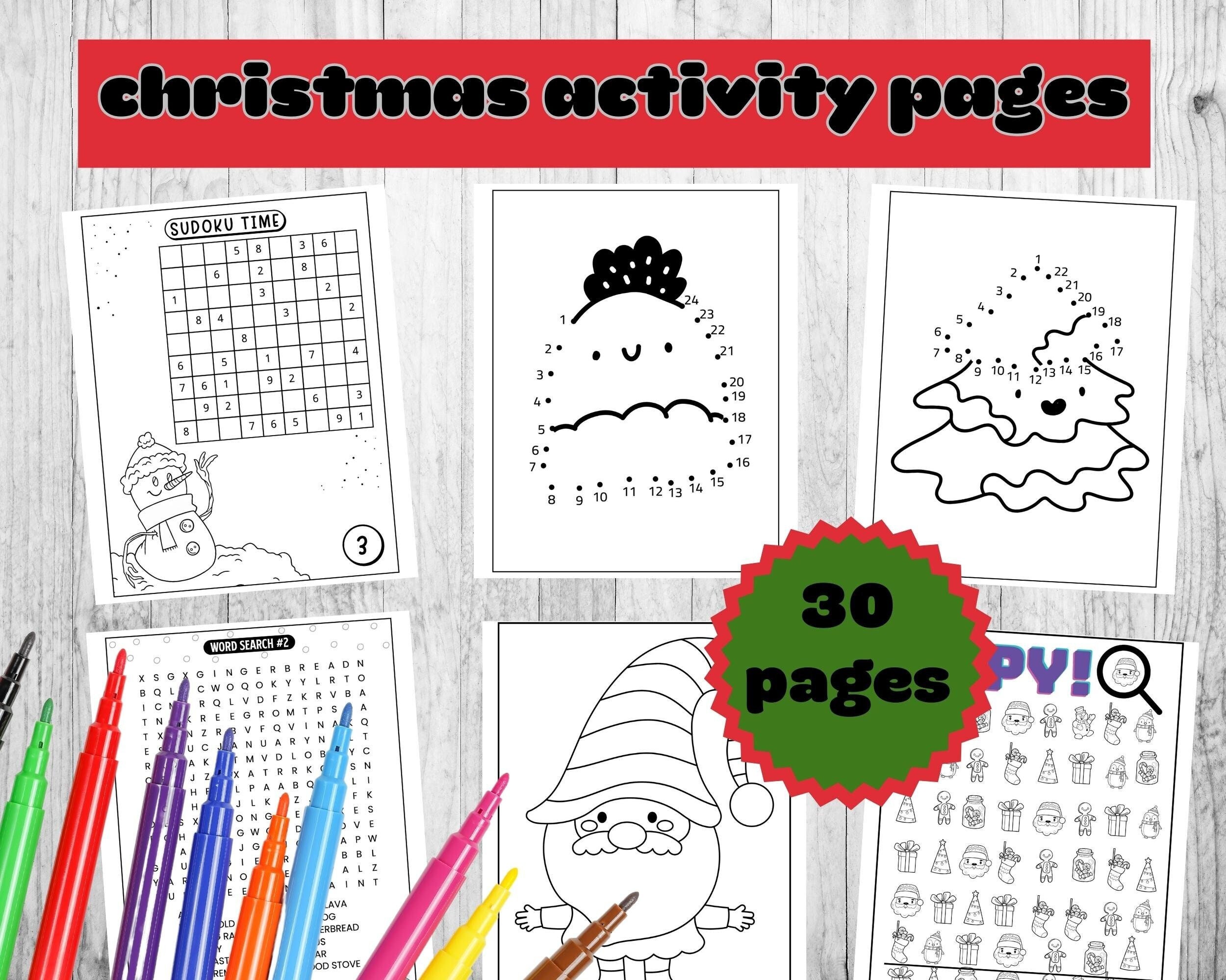 Christmas Activity Pages - Etsy