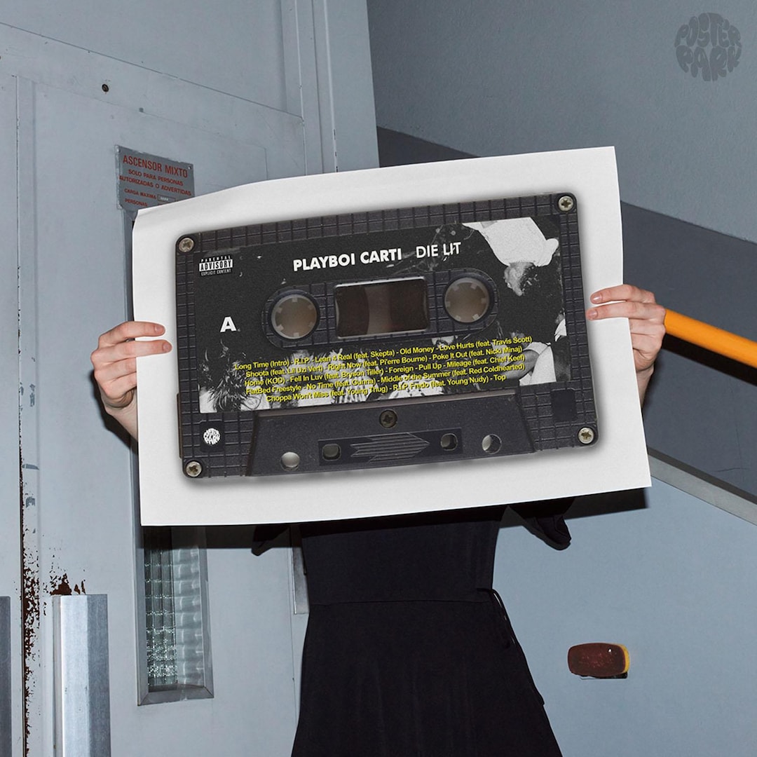 Die Lit Cassette Poster Playboi Carti Poster Album Cover Art Cassette ...