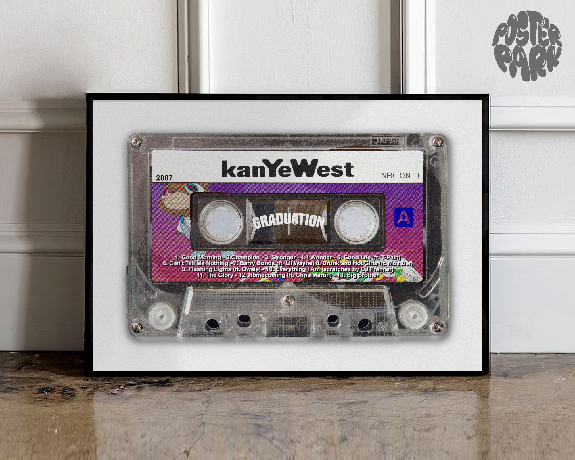 Graduation Cassette Poster Kanye West Poster Music Wall Print Album ...