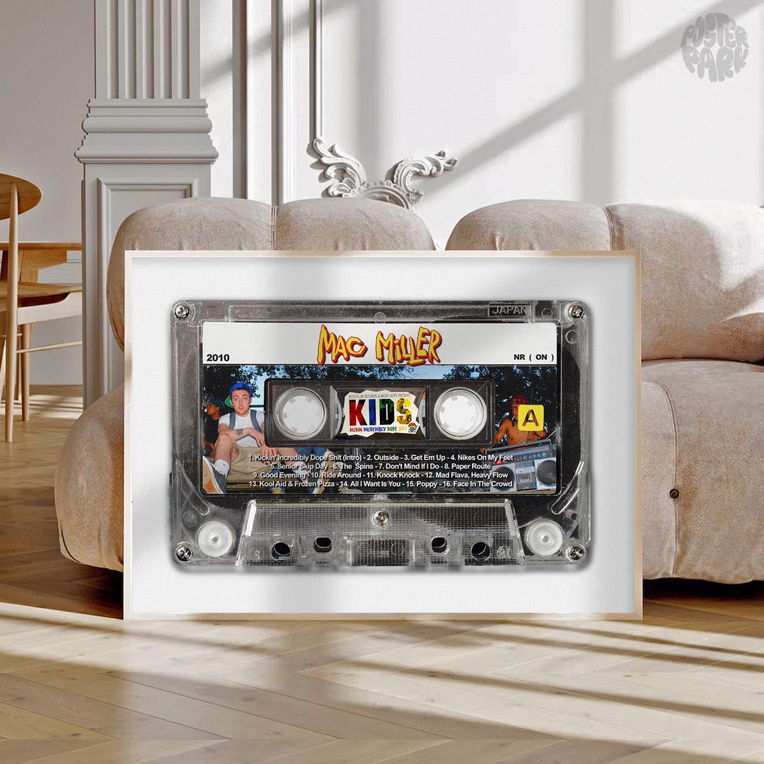 Mac Miller KIDS Cassette Poster Mac Miller Poster Music Wall Print ...