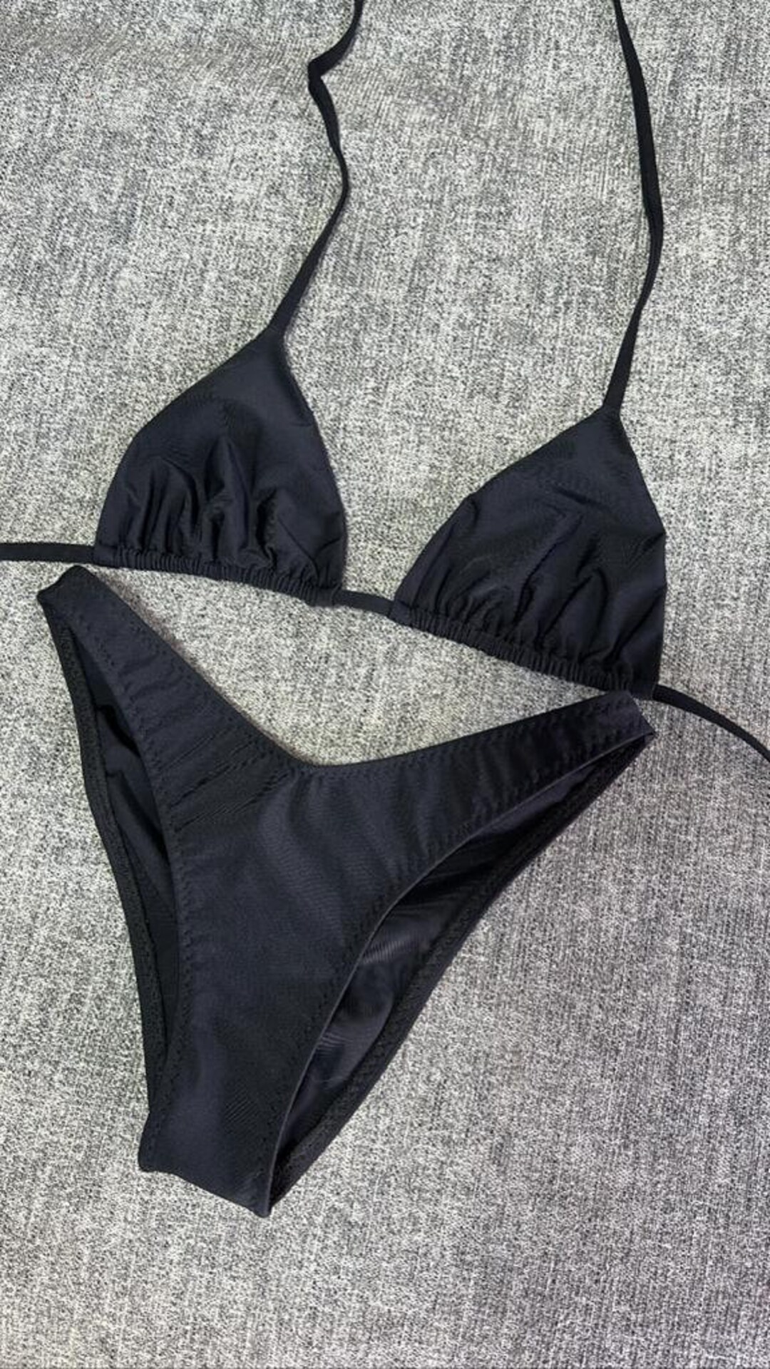 Black Triangle Bikini for Women - Etsy