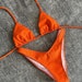 Orange Triangle Bikini Set for Women - Etsy