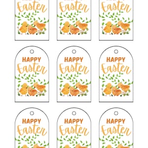 Chicks Easter Gift Tags Easter Printable Kids Easter Basket - Etsy