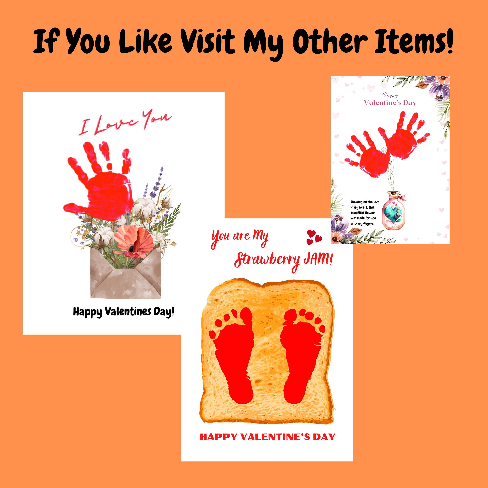 Printable Handprint and Footprint Art Perfect Baby Gift Adorable Baby ...