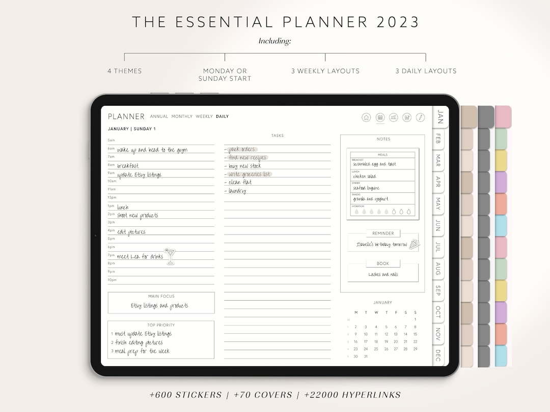 2023 Digital Planner, Goodnotes Planner, Notability Planner, iPad ...